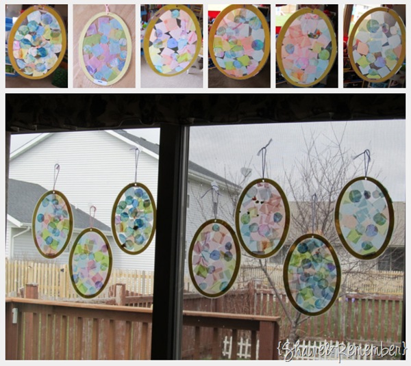 Tissue Paper Collage Easter Eggs Preschool Easter Art Project